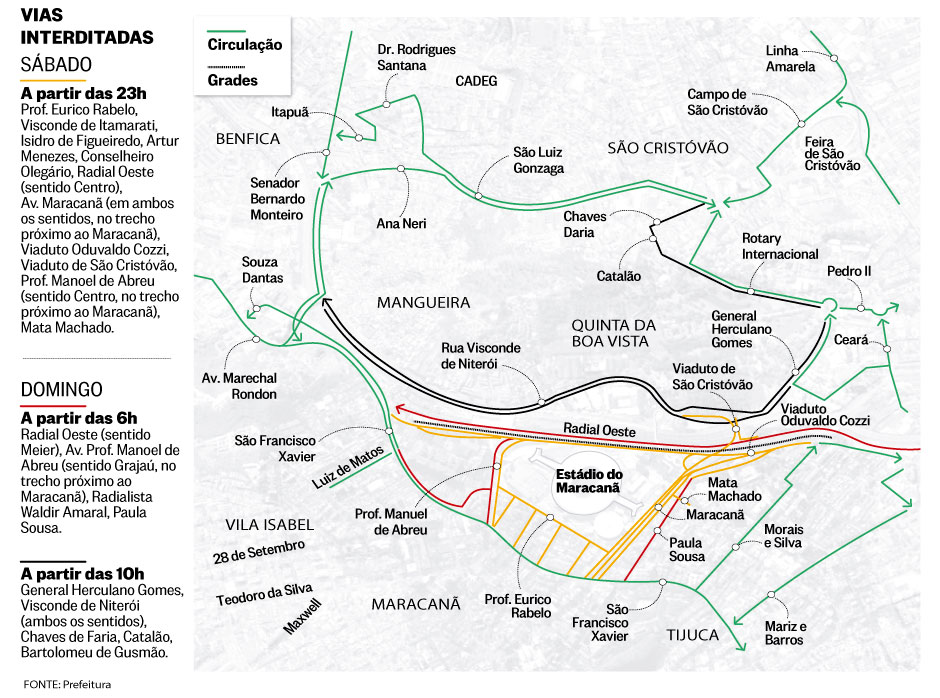 O Globo - Como chegar ao Estádio do Maracanã